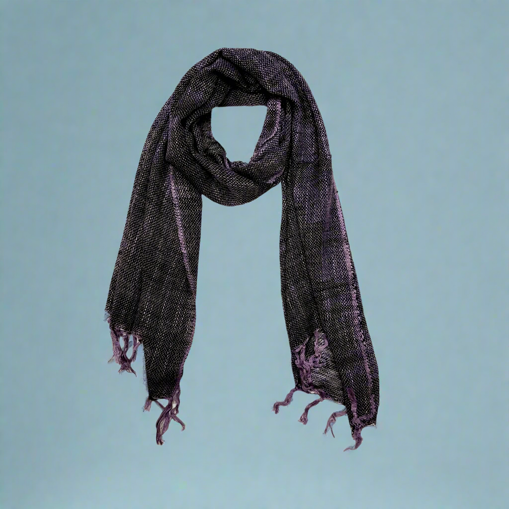 Black Plum colour Plain Rayon Scarf– indiascarves